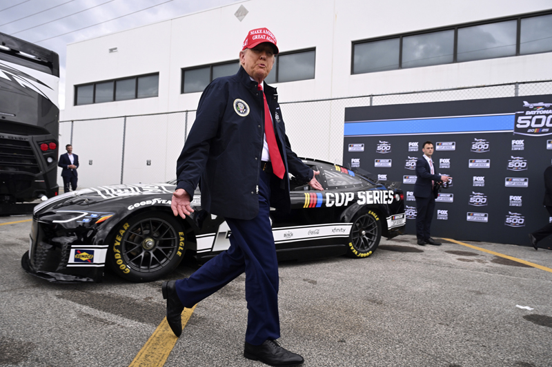 Trump attends the Daytona 500 and says the spirit of NASCAR will ‘fuel ...
